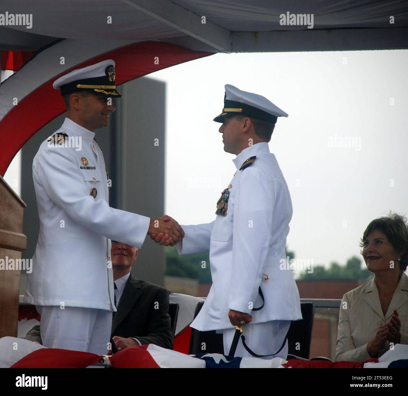 Bush, laura bush, Submarine, USS Texas (SSN 775), virginia class Stock ...