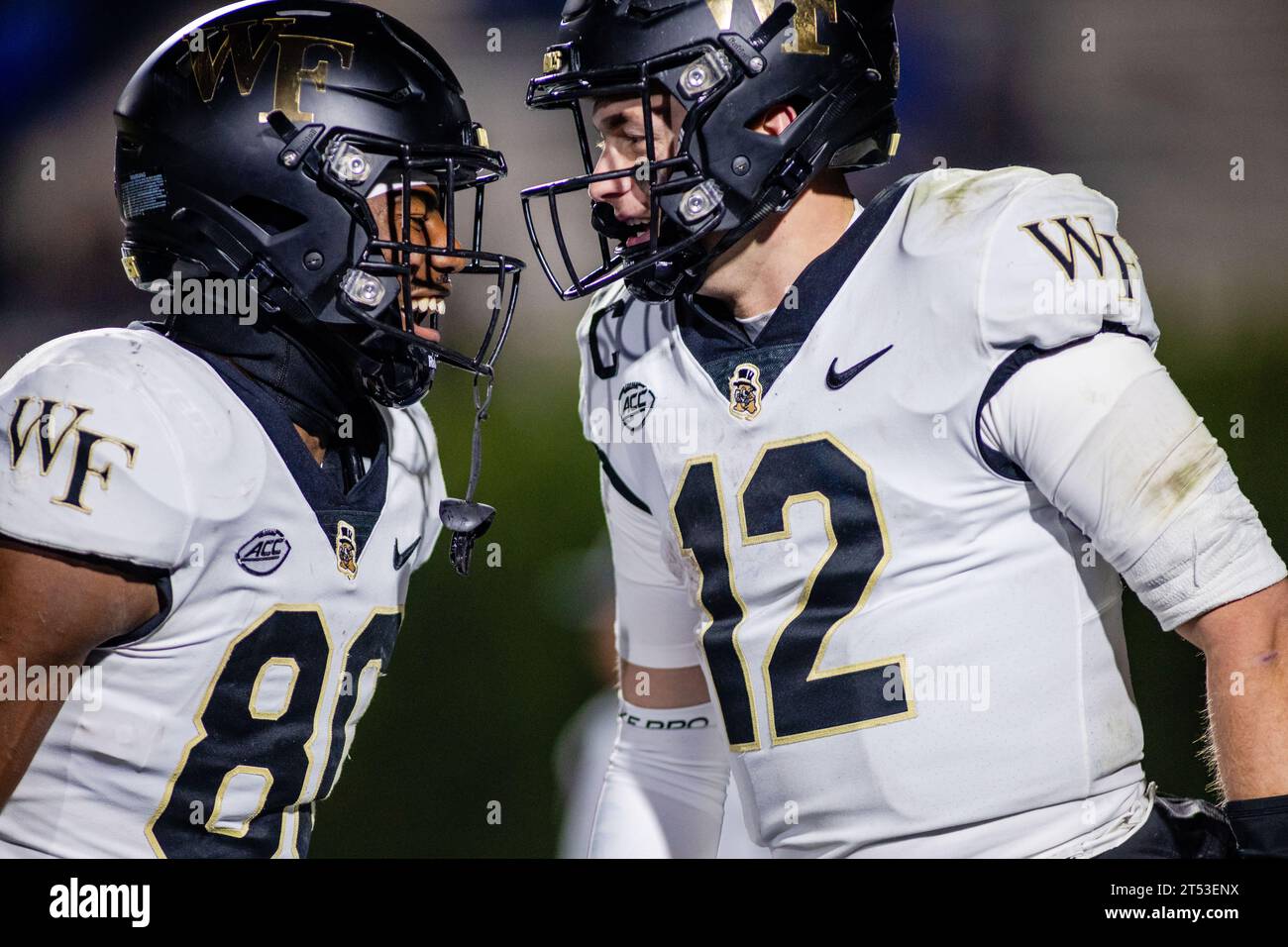 Durham, NC, USA. 2nd Nov, 2023. Wake Forest Demon Deacons quarterback ...