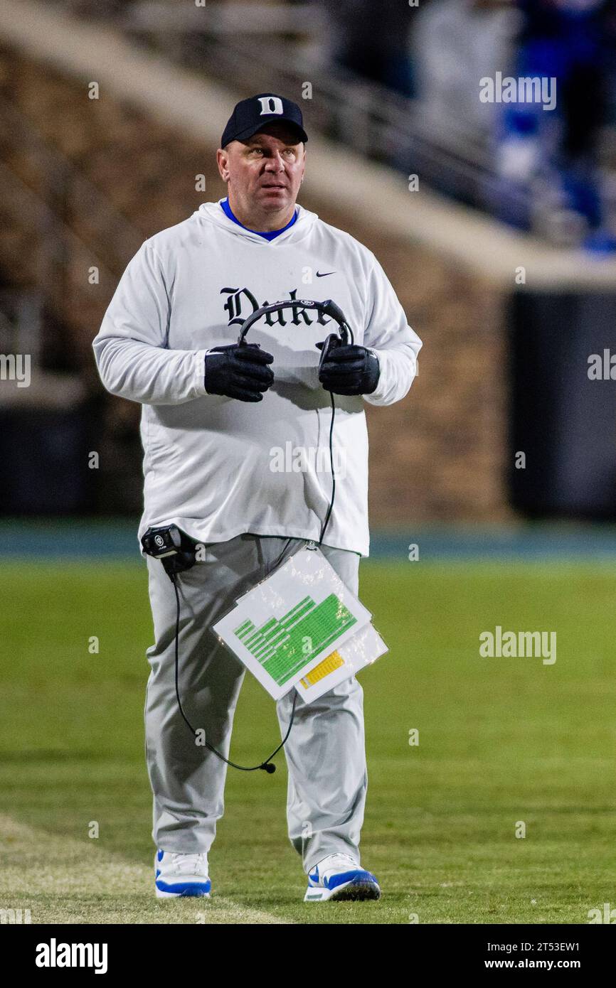 November 2, 2023: Duke Blue Devils head coach Mike Elko during the ...