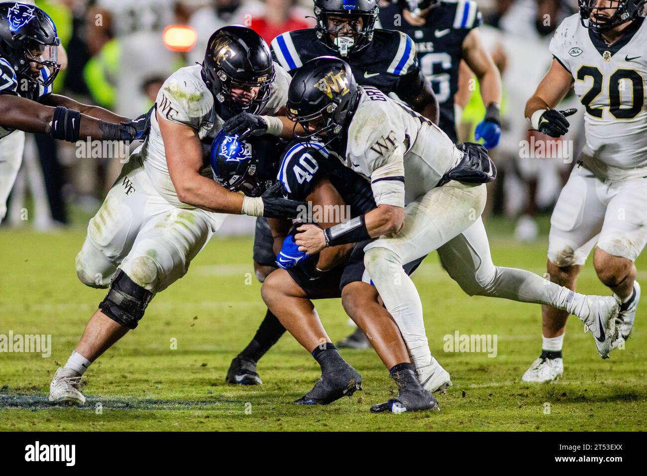Durham, NC, USA. 2nd Nov, 2023. Wake Forest Demon Deacons offensive ...