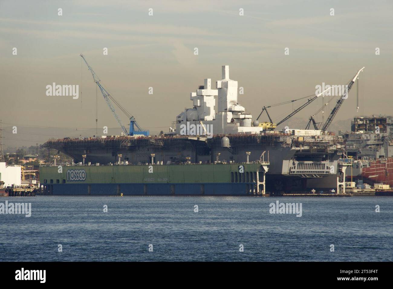 Calif., clean hull, dry dock, NASSCO shipyard workers, san diego, U.S ...