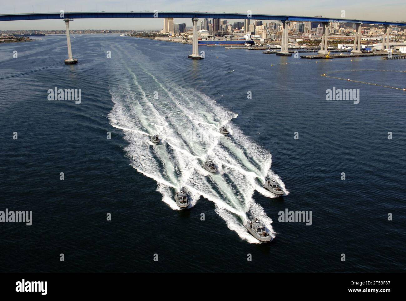 Calif., Coronado Bay Bridge, Inshore Boat Units Five One and Five Two ...