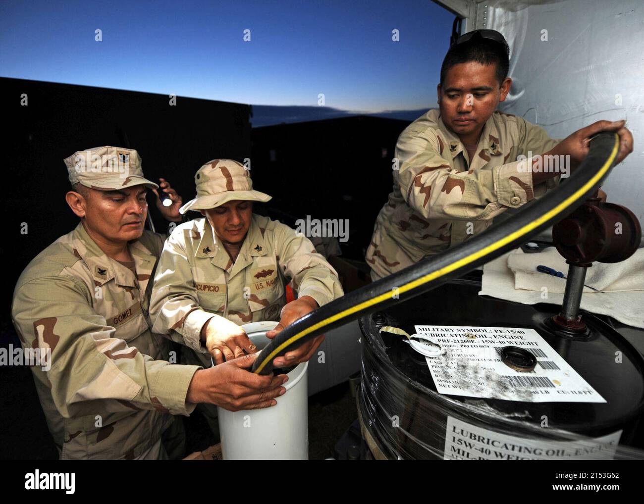 camp generator, lube oil, Maritime Expeditionary Security Squadron 1 ...