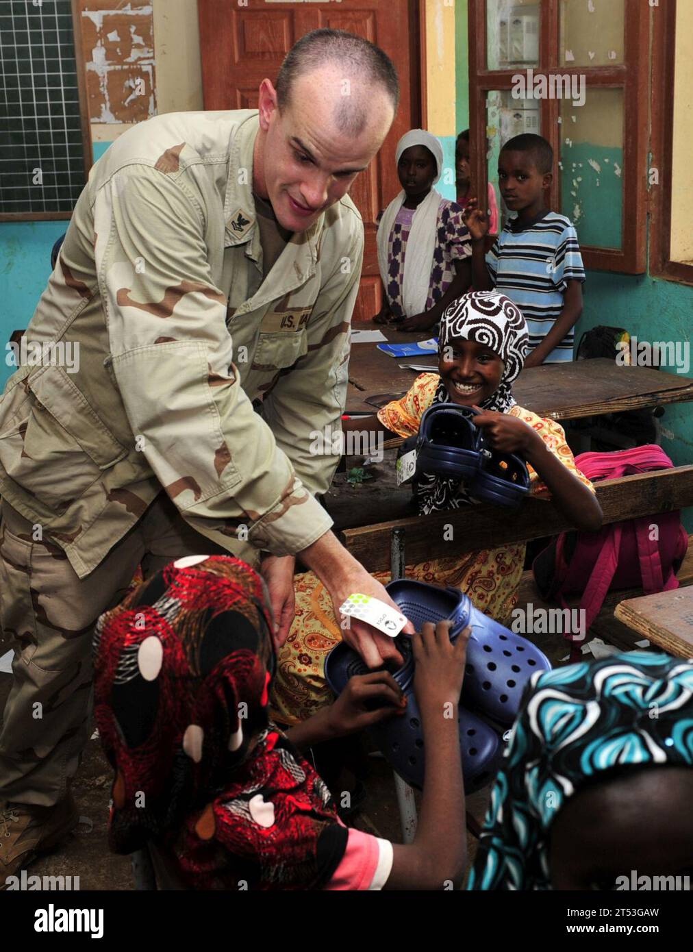 Camp Lemonnier base chapel, Djibouti, Guelleh Batal Schoo, navy, U.S ...