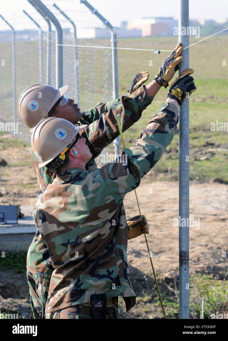 Camp Mitchell, NMCB 74, Perimeter Fence Project, Rota, SEABEES, Spain ...