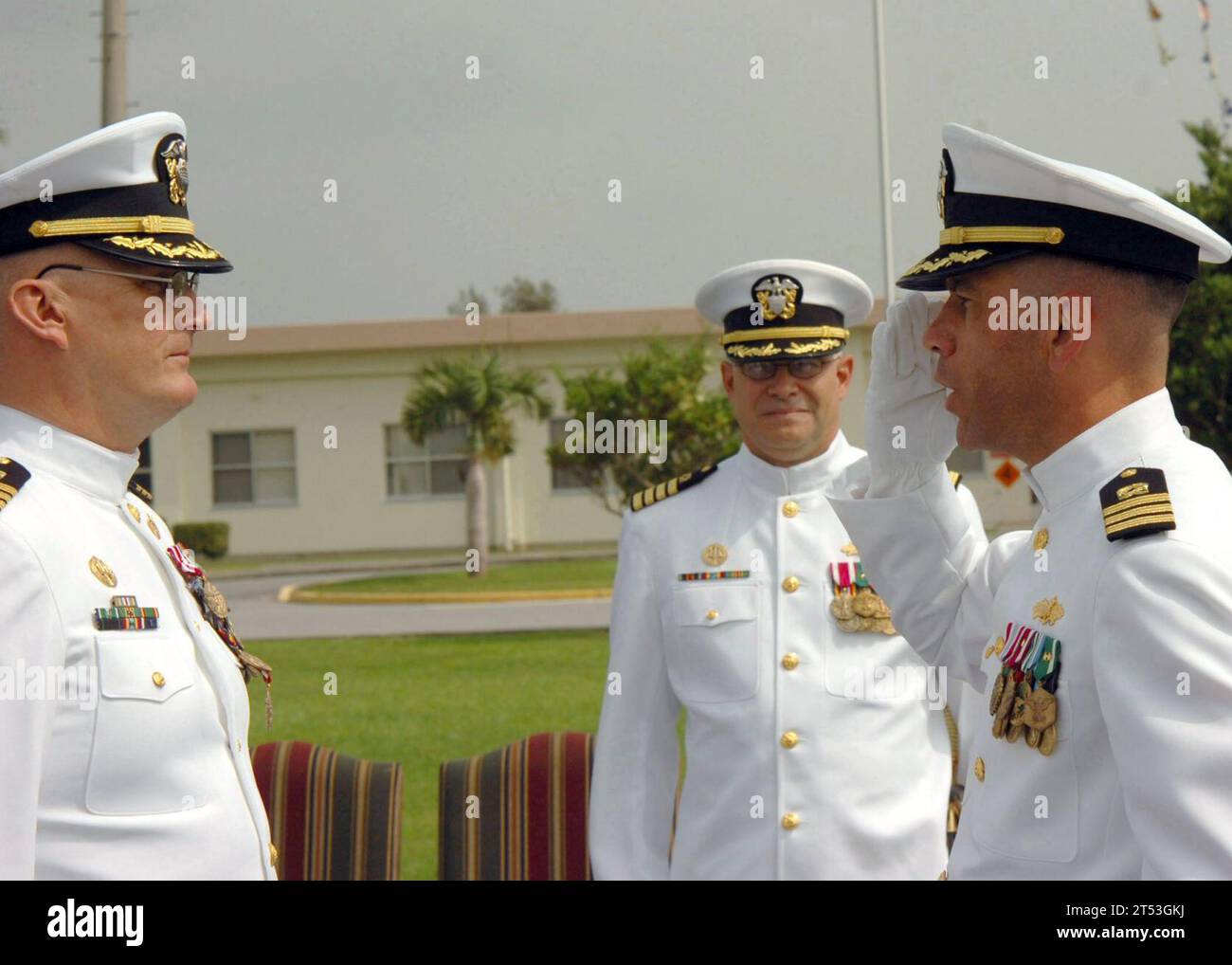Camp Shields, change of command ceremony, Japan, Naval Mobile ...