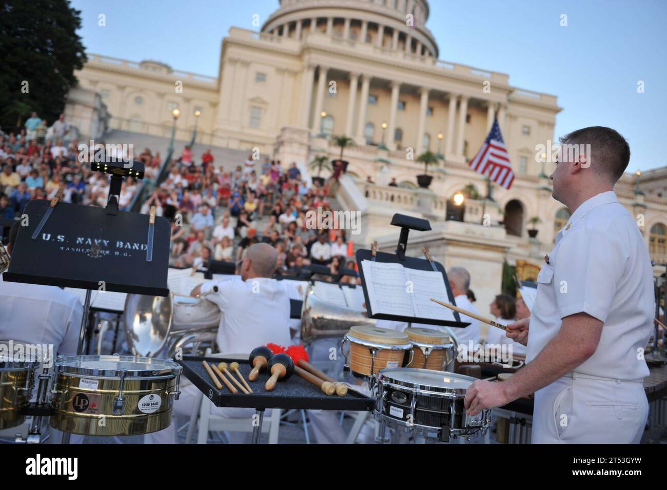 Capital Building, Concert Band, Dechiara, drum, summer, U.S. Capitol, U ...
