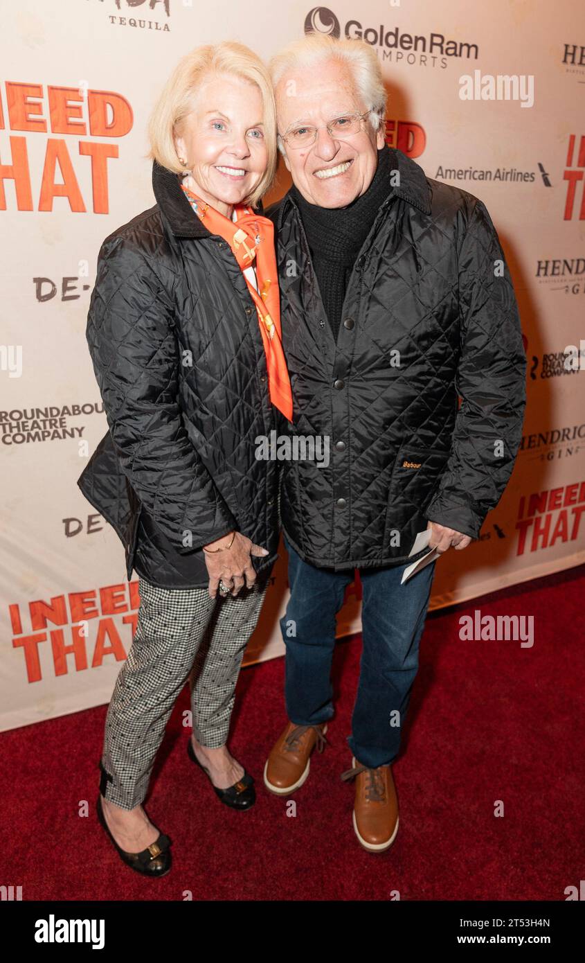 New York, USA. 02nd Nov, 2023. Jill Rose and Jerry Zaks attend opening ...