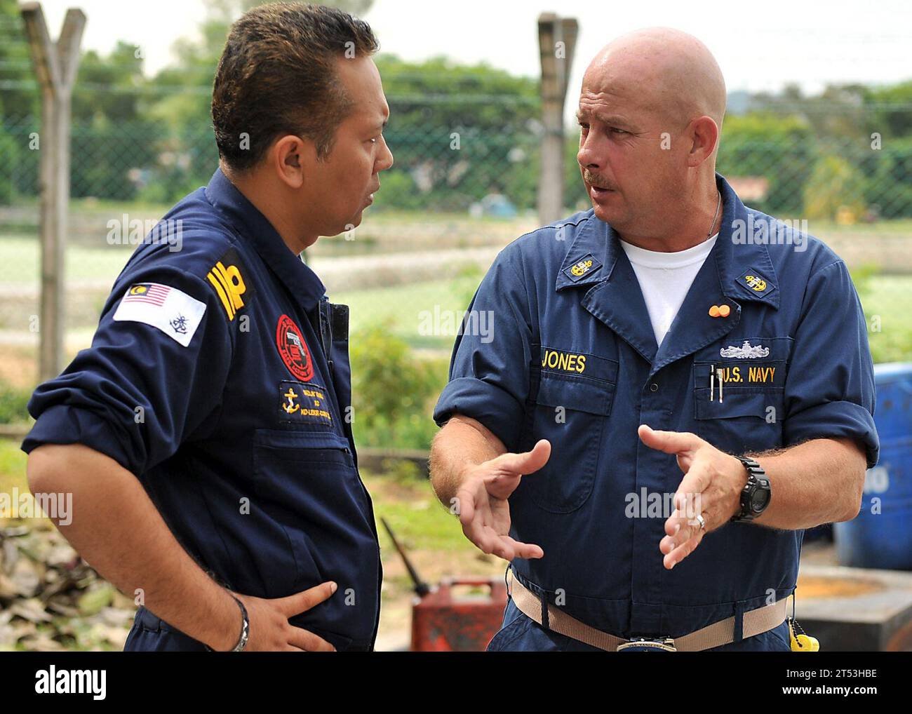 CARAT 2010, firefighting training, hoses, Lumut Naval Base, Malaysia, U ...