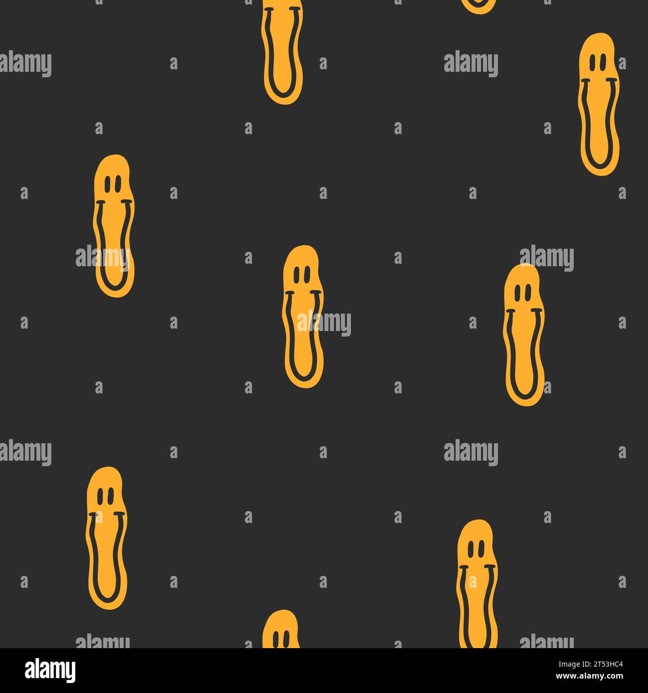 Hand drawn vector abstract psychedelic trippy melting or dripping ...