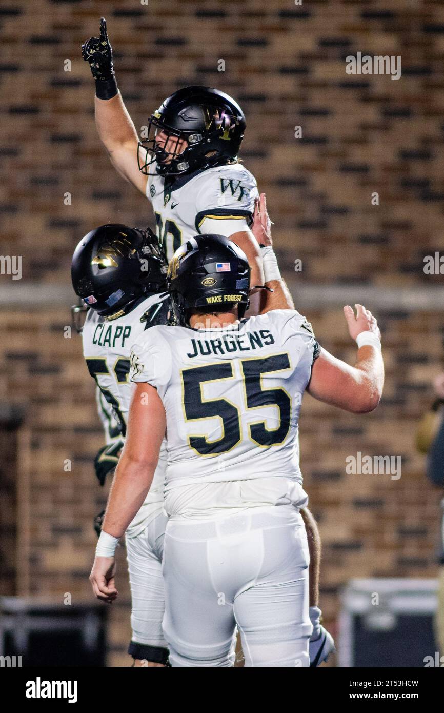 Durham, NC, USA. 2nd Nov, 2023. Wake Forest Demon Deacons running back ...