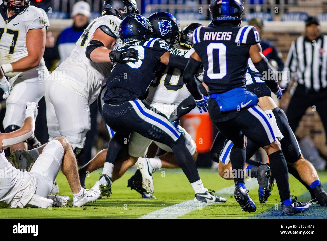 Durham, NC, USA. 2nd Nov, 2023. Wake Forest Demon Deacons running back ...