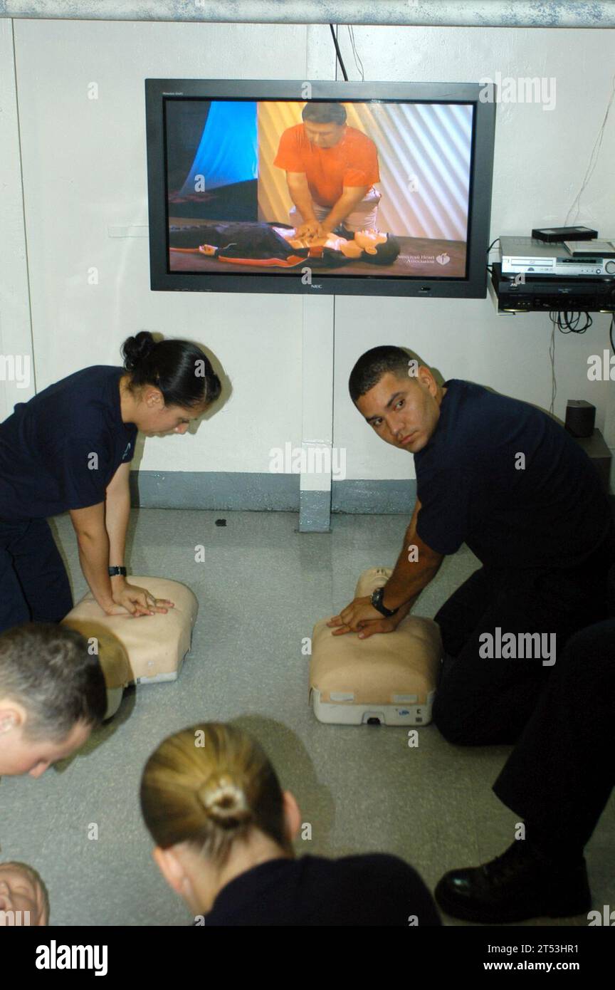 Cardiopulmonary Resuscitation (CPR), Indian Ocean, Nimitz Carrier ...