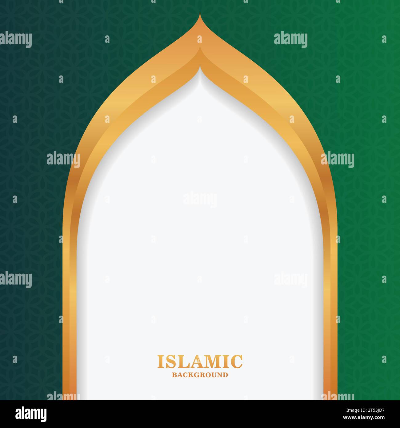 Green and gold elegant islamic background Vector Image Stock Vector ...