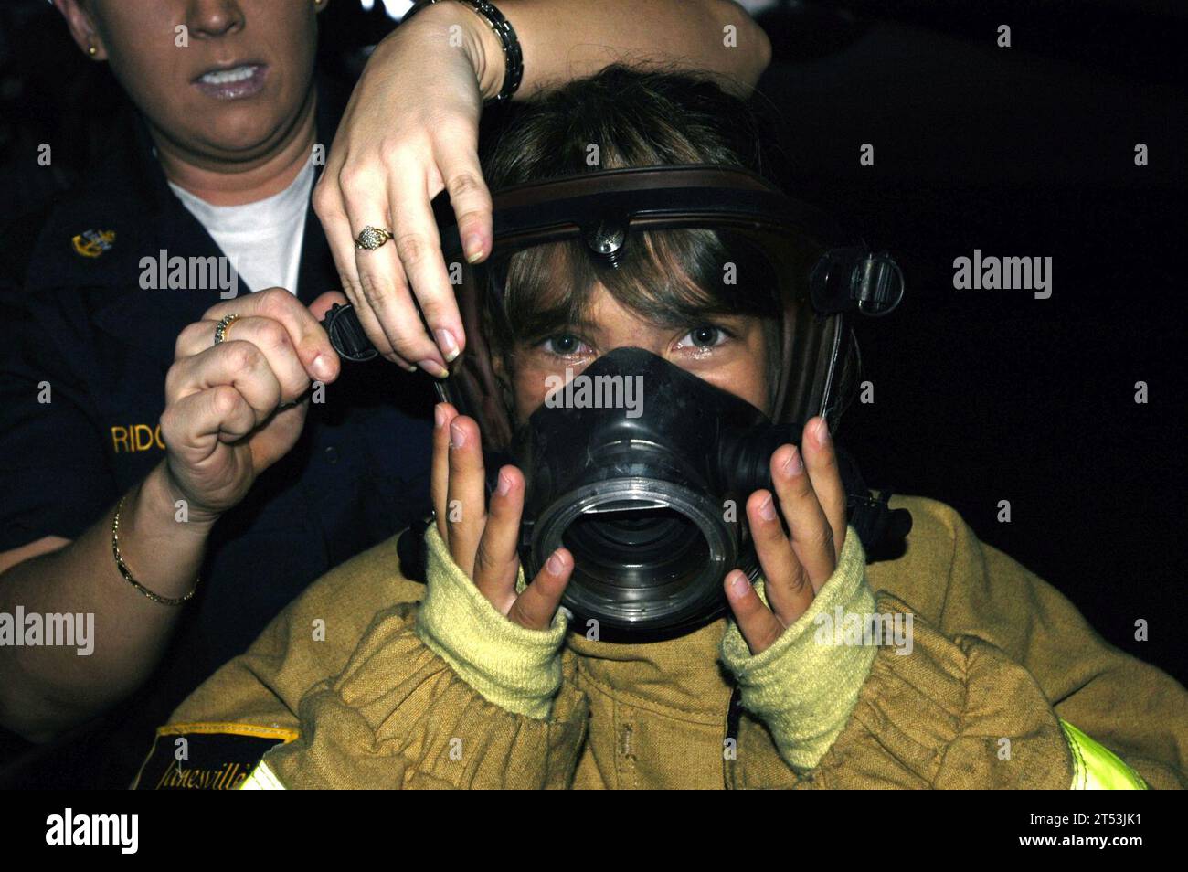 Carrier Air Wing (CVW) 11, damage control demonstration, Fire Fighting ...