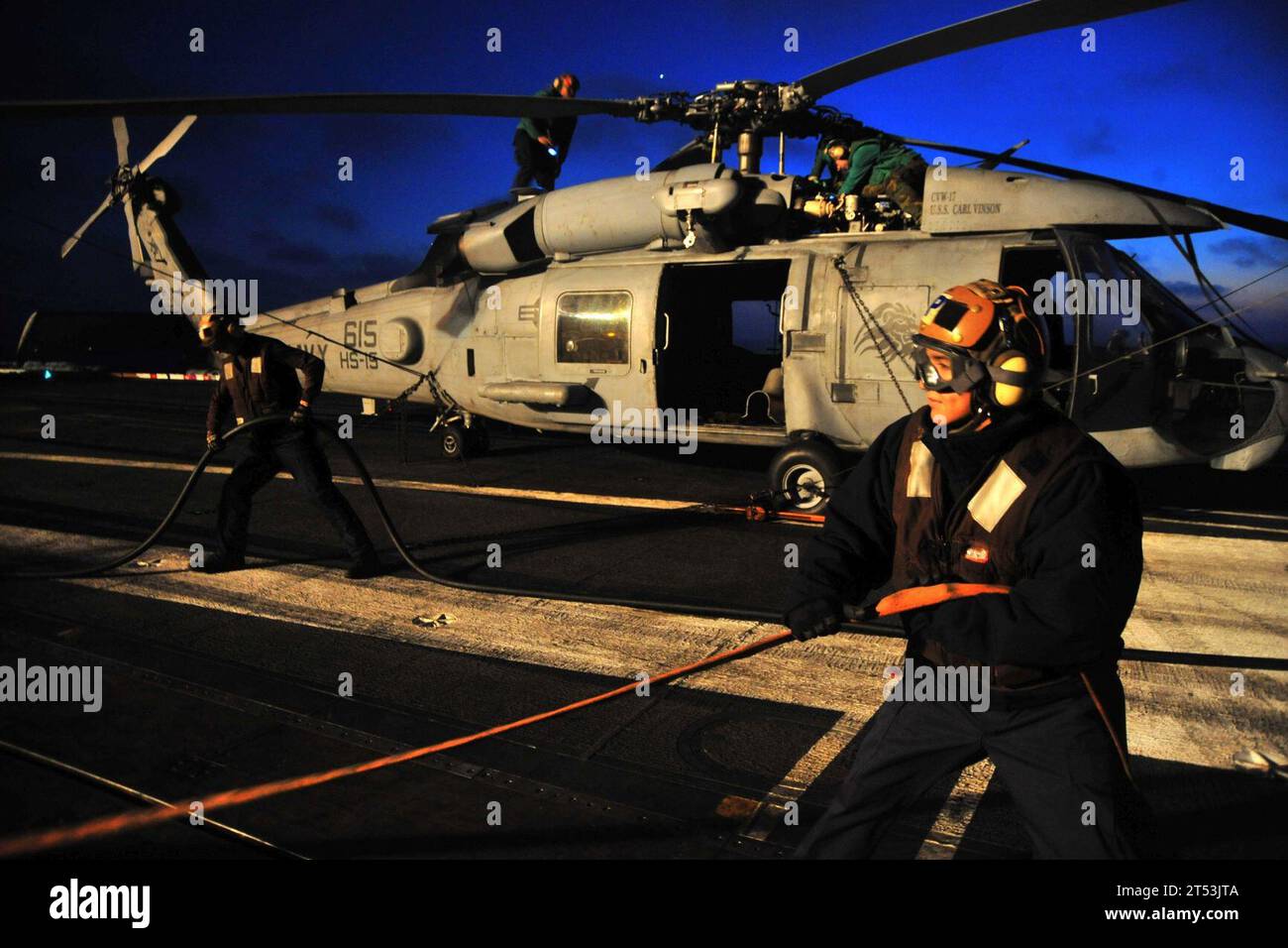 Carrier Air Wing (CVW) 17, helicopter, Sailors, training, USS Carl ...