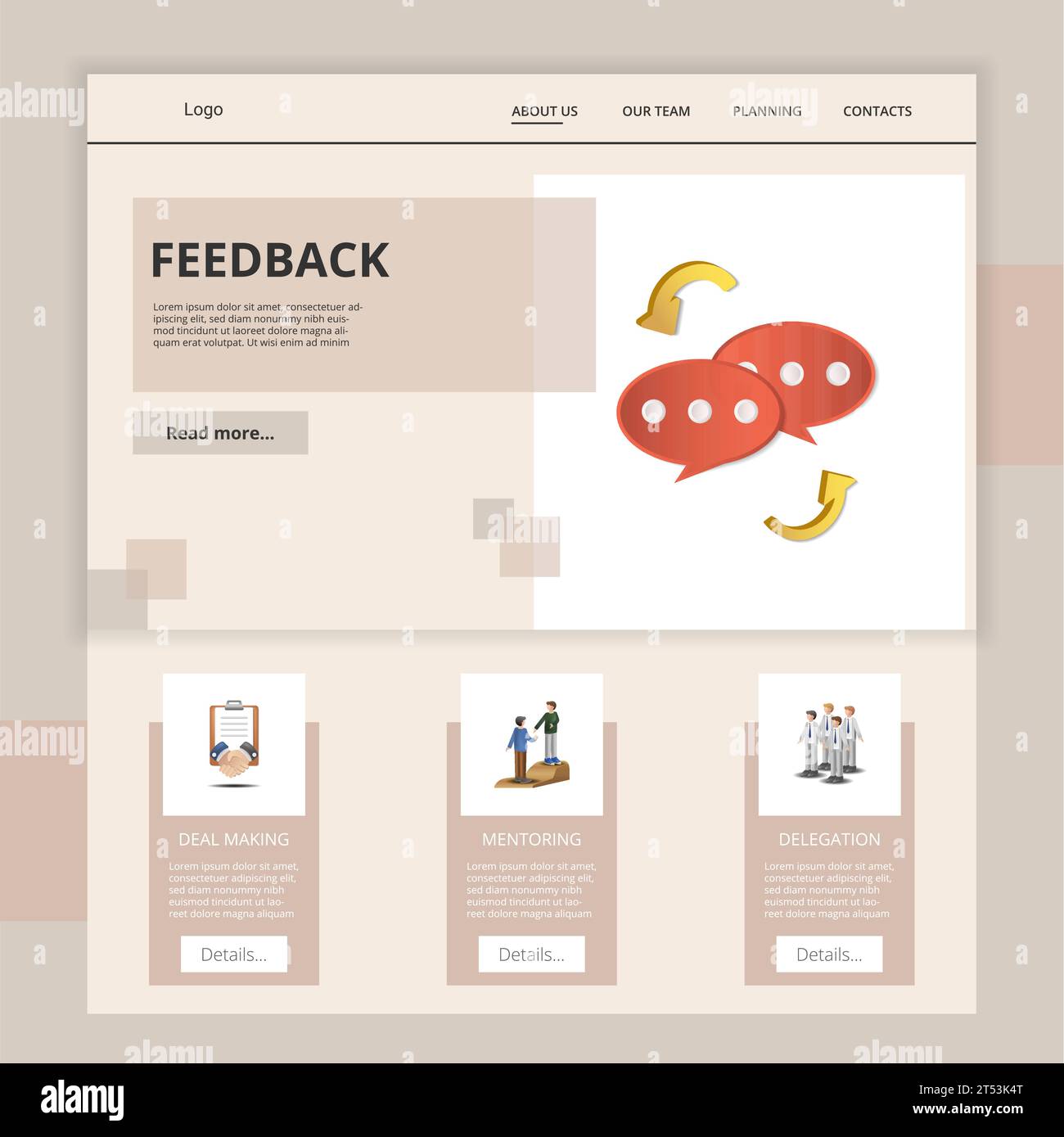 Delegation feedback Stock Vector Images - Alamy