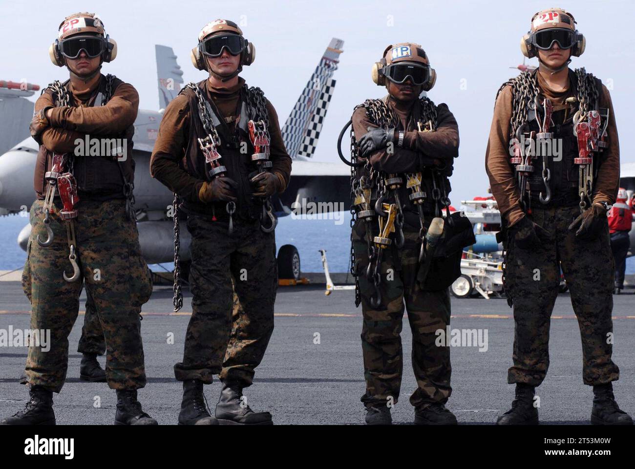 Carrier, flight deck, people Stock Photo - Alamy