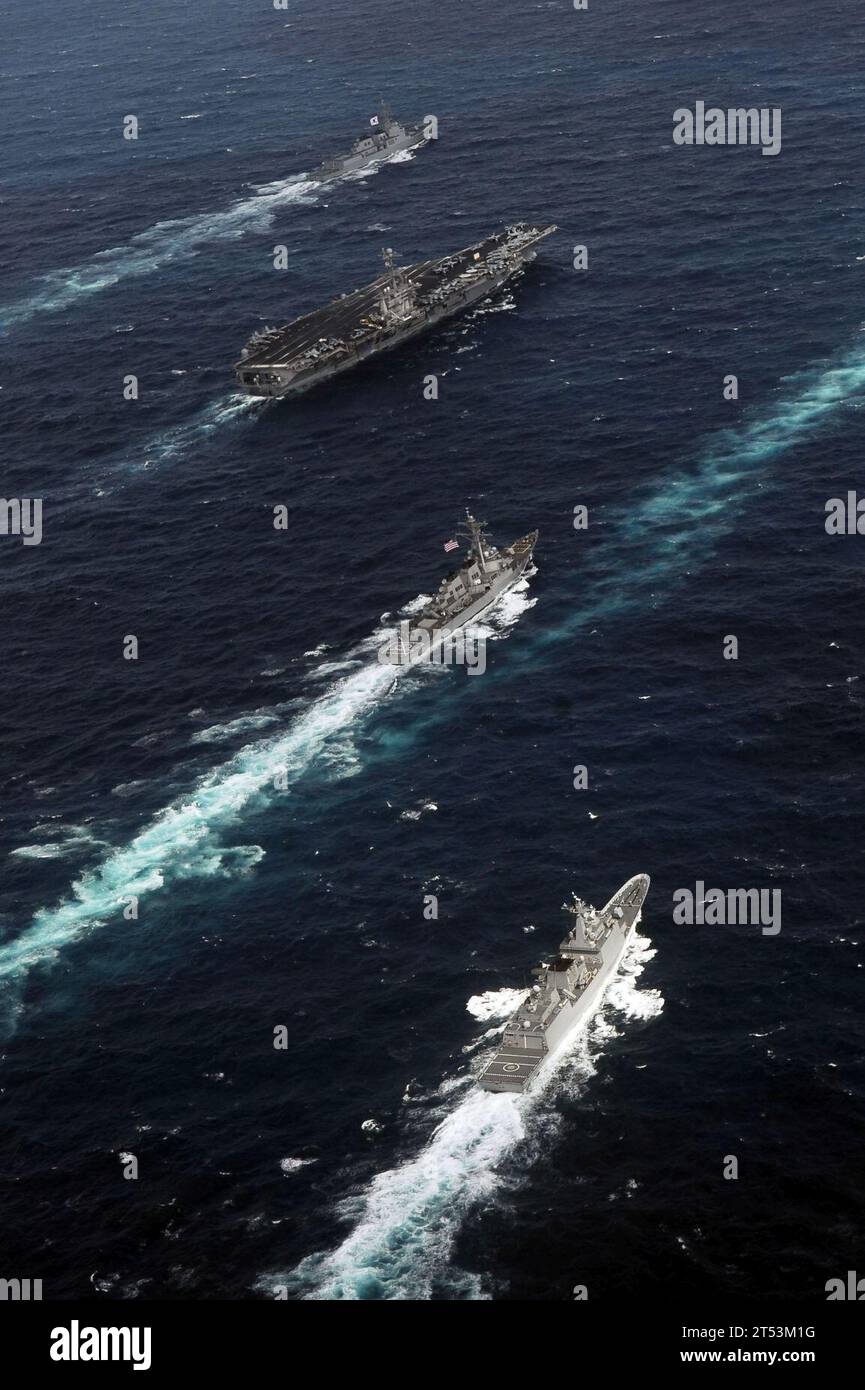 Carrier, foreign, formation, ships Stock Photo - Alamy
