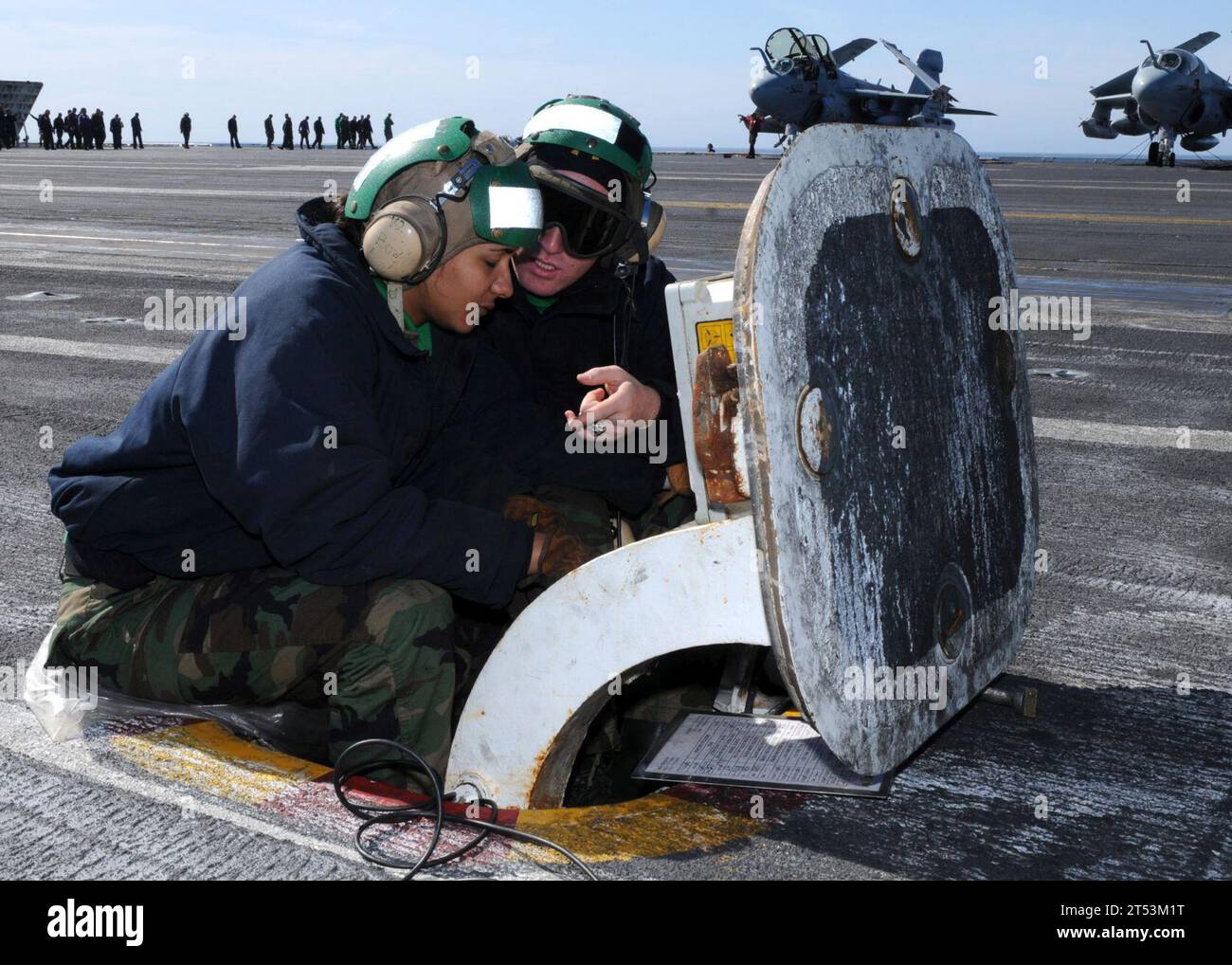Carrier, female, flight deck, people Stock Photo - Alamy