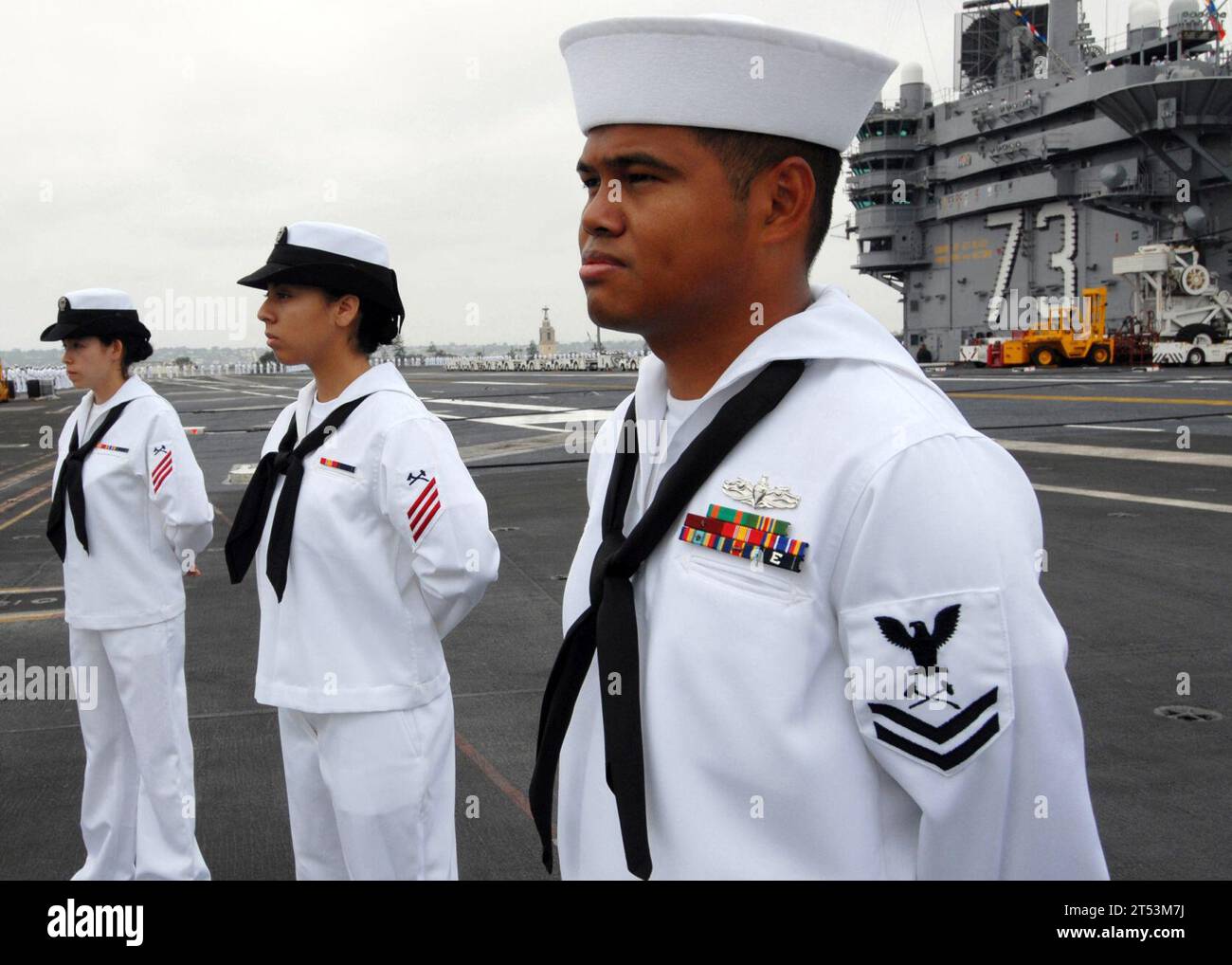Carrier, man the rails, people Stock Photo - Alamy