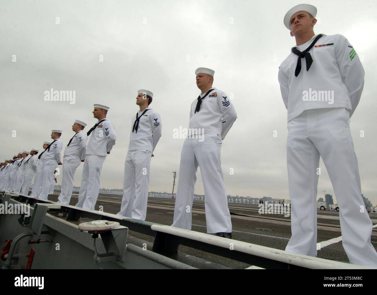 Carrier, man the rails, people Stock Photo - Alamy