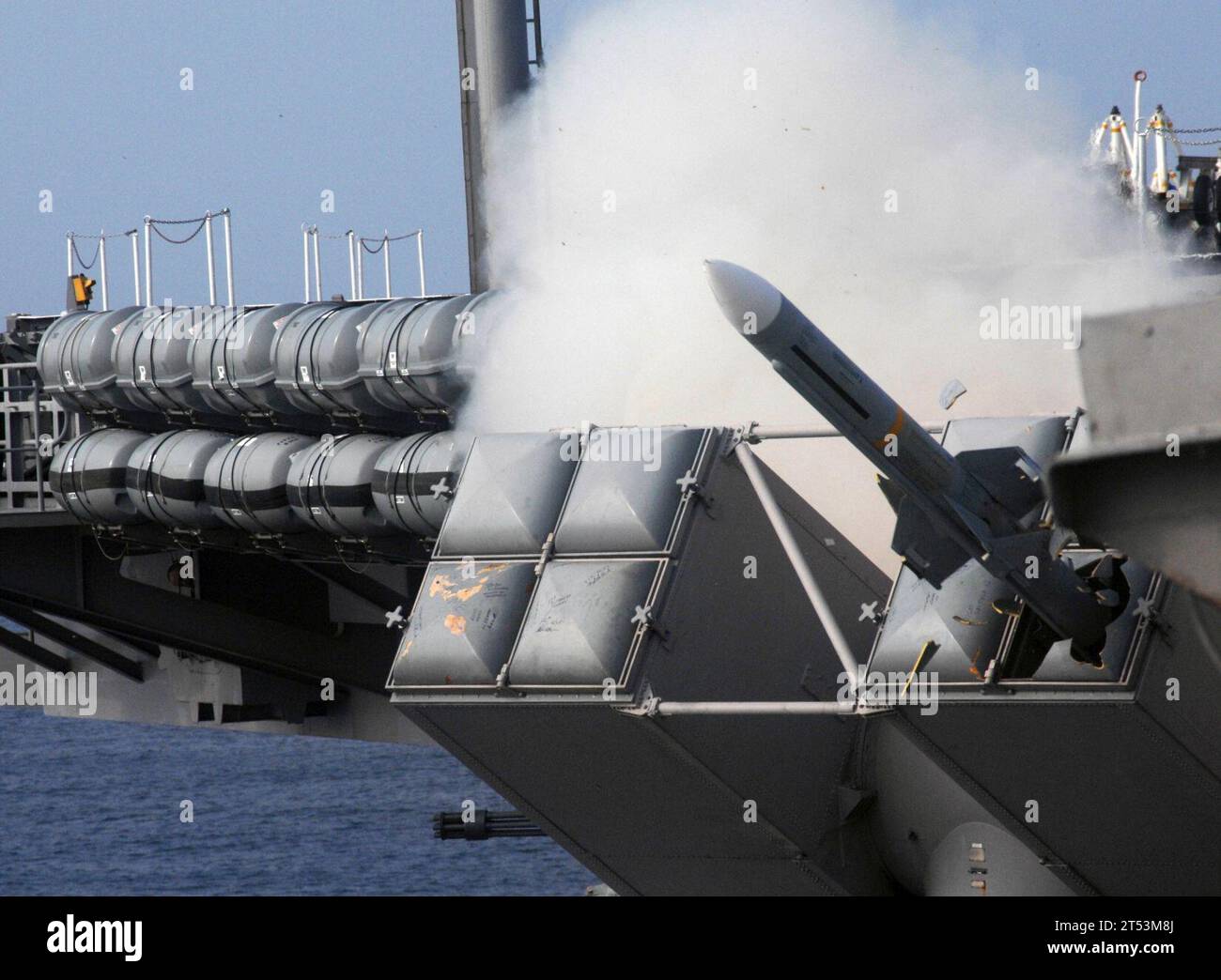 Carrier, missile launch, sea sparrow, training, weapons Stock Photo - Alamy