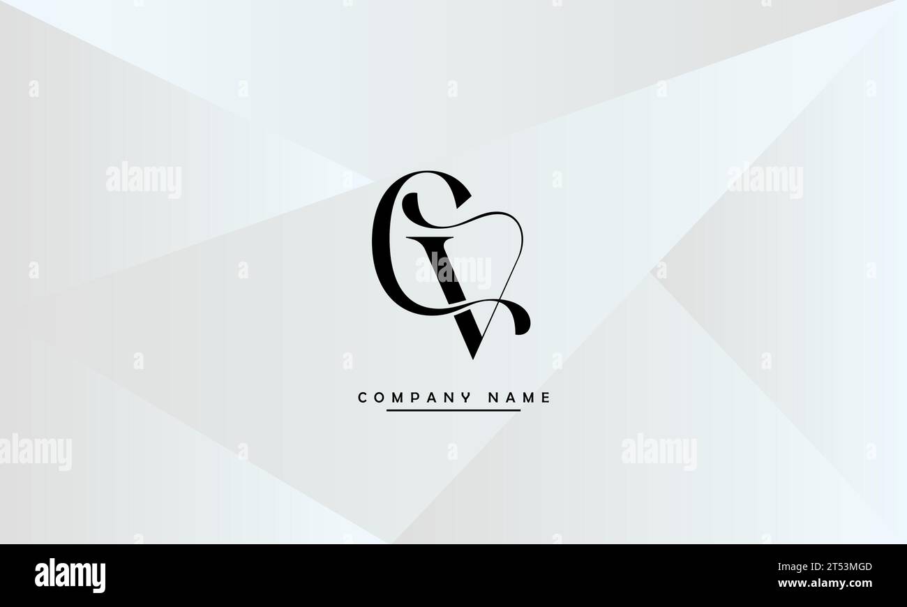 Cv monogram hi-res stock photography and images - Alamy