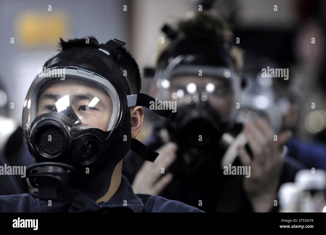 cbr drill, General Quarters, USS Blue Ridge (LCC 19 Stock Photo - Alamy