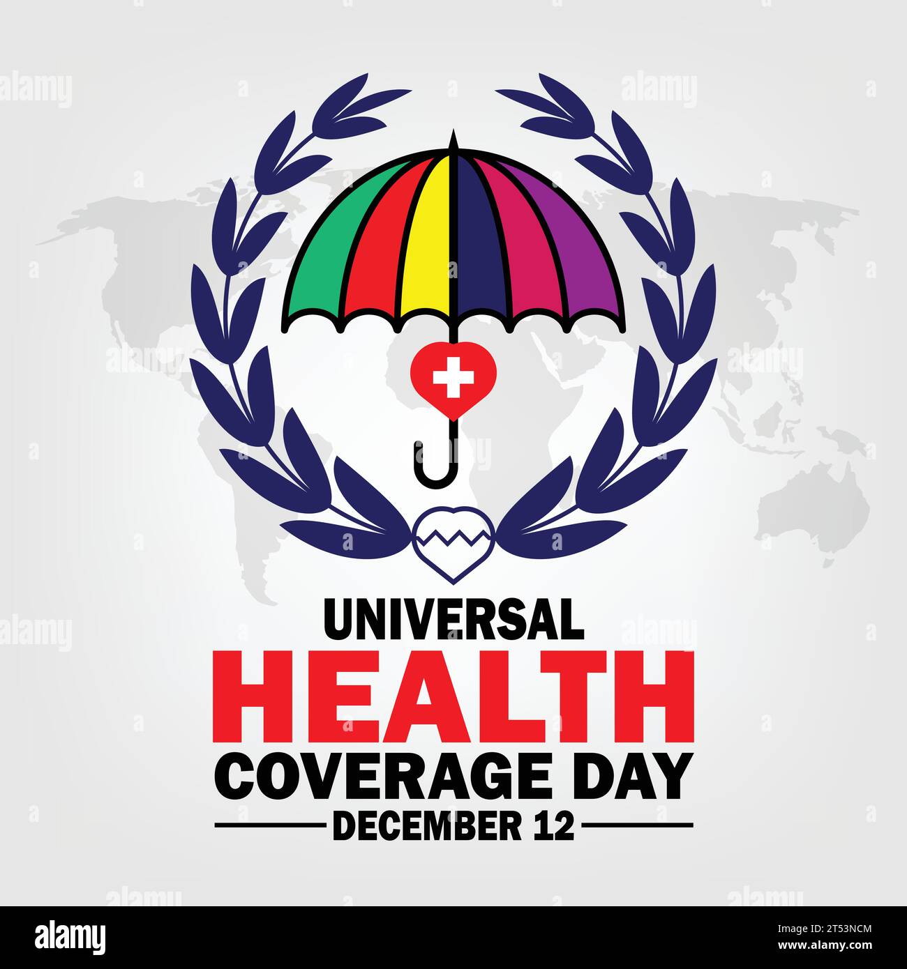 vector illustration of a Background for Universal Health Coverage Day ...