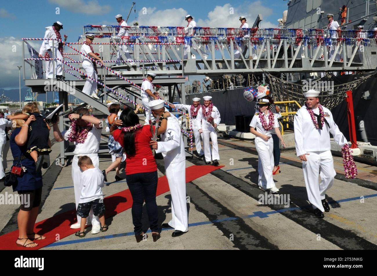 celebration, ceremony, family, Guided-Missile Destroyer, Homecoming ...