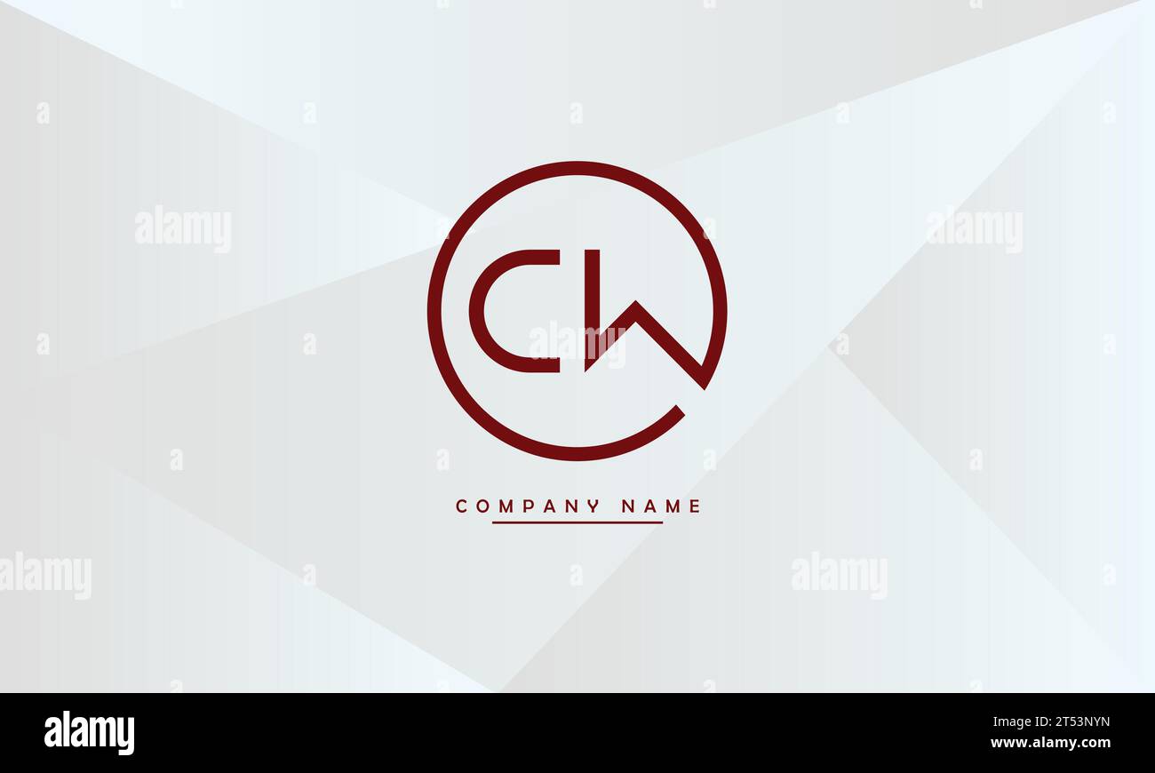 CW, WC Abstract Letters Logo Monogram Stock Vector Image & Art - Alamy