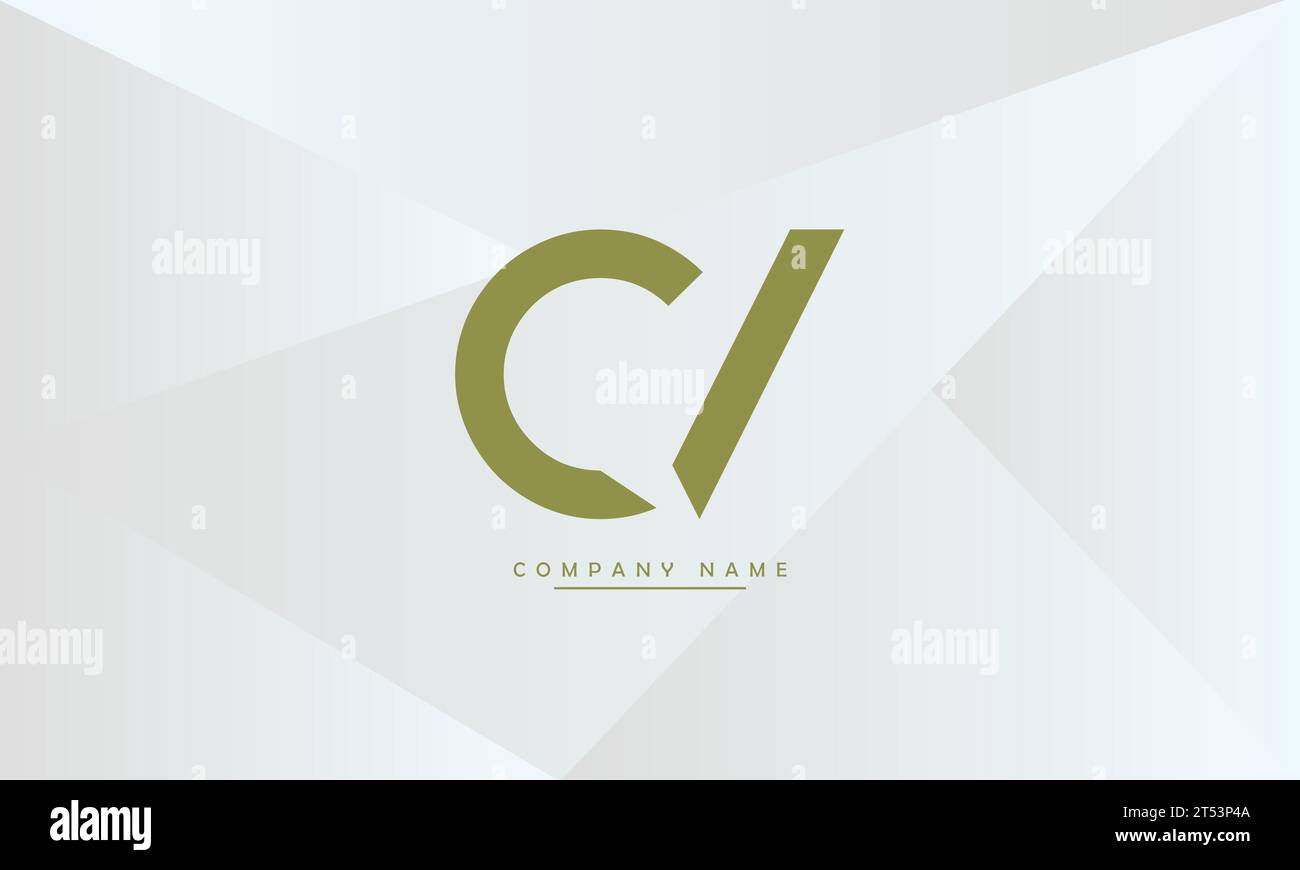 Cv real estate initials logo hi-res stock photography and images - Alamy