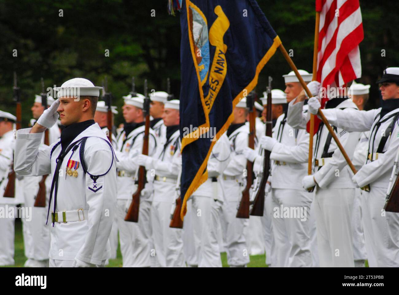 ceremonial honor guard, flag salute, retirement ceremony, salute Stock ...