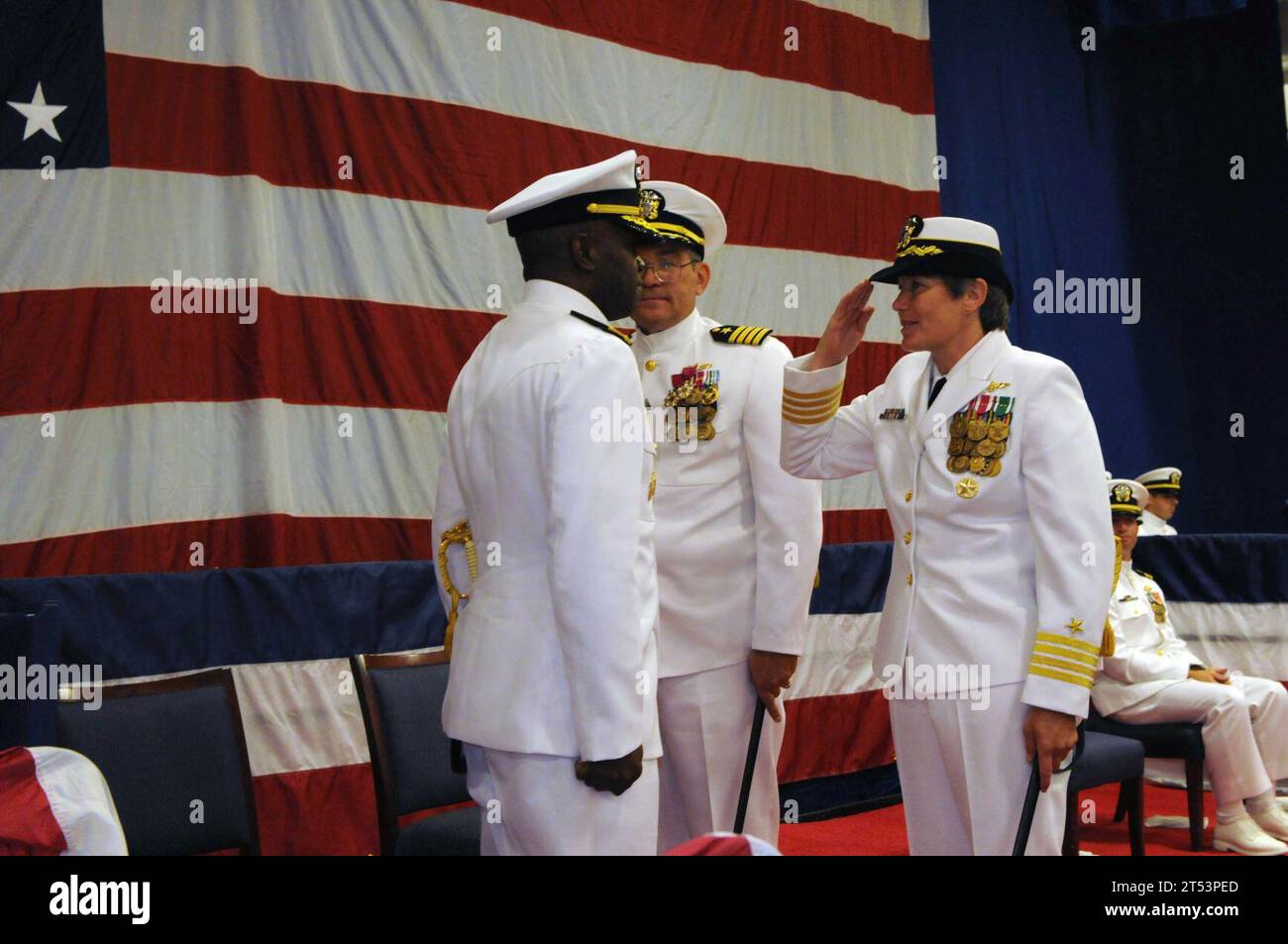 ceremony, Change of Command, female, Flag, Sailors, U.S. Navy, USS Wasp ...