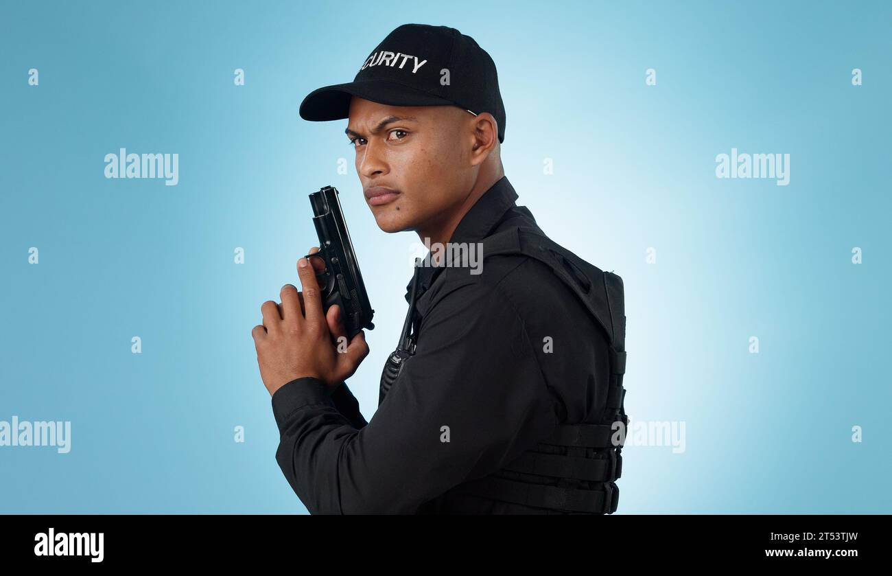 Portrait security guard pointing hi-res stock photography and images ...