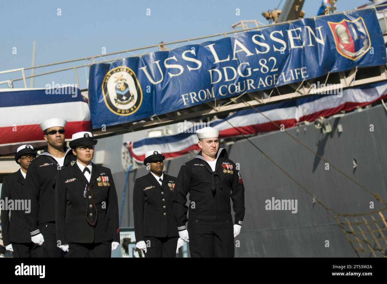 Change of Command, DESRON-15, Sailors, U.S. Navy, USS LASSEN (DDG 82 ...