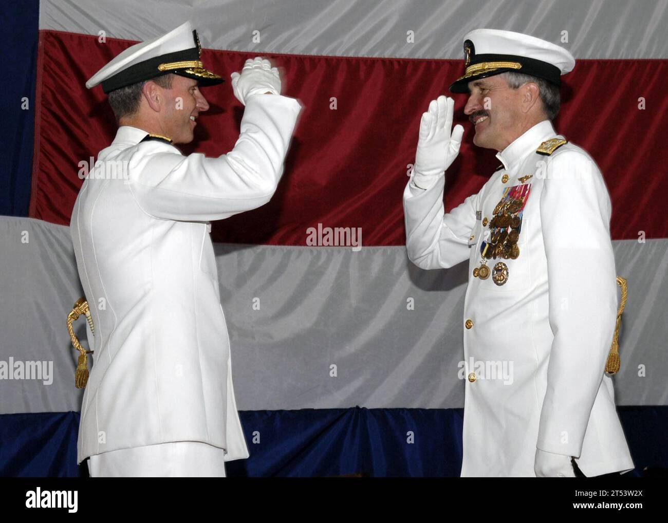 Change of Command, COC, salute. ceremony, Whites Stock Photo - Alamy
