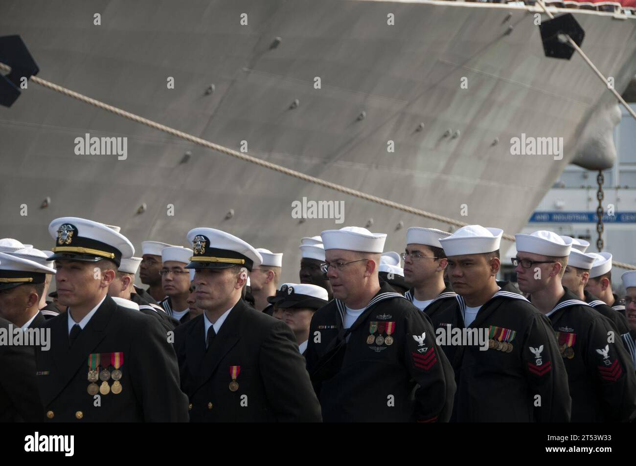 Change of Command, DESRON-15, Sailors, U.S. Navy, USS LASSEN (DDG 82 ...
