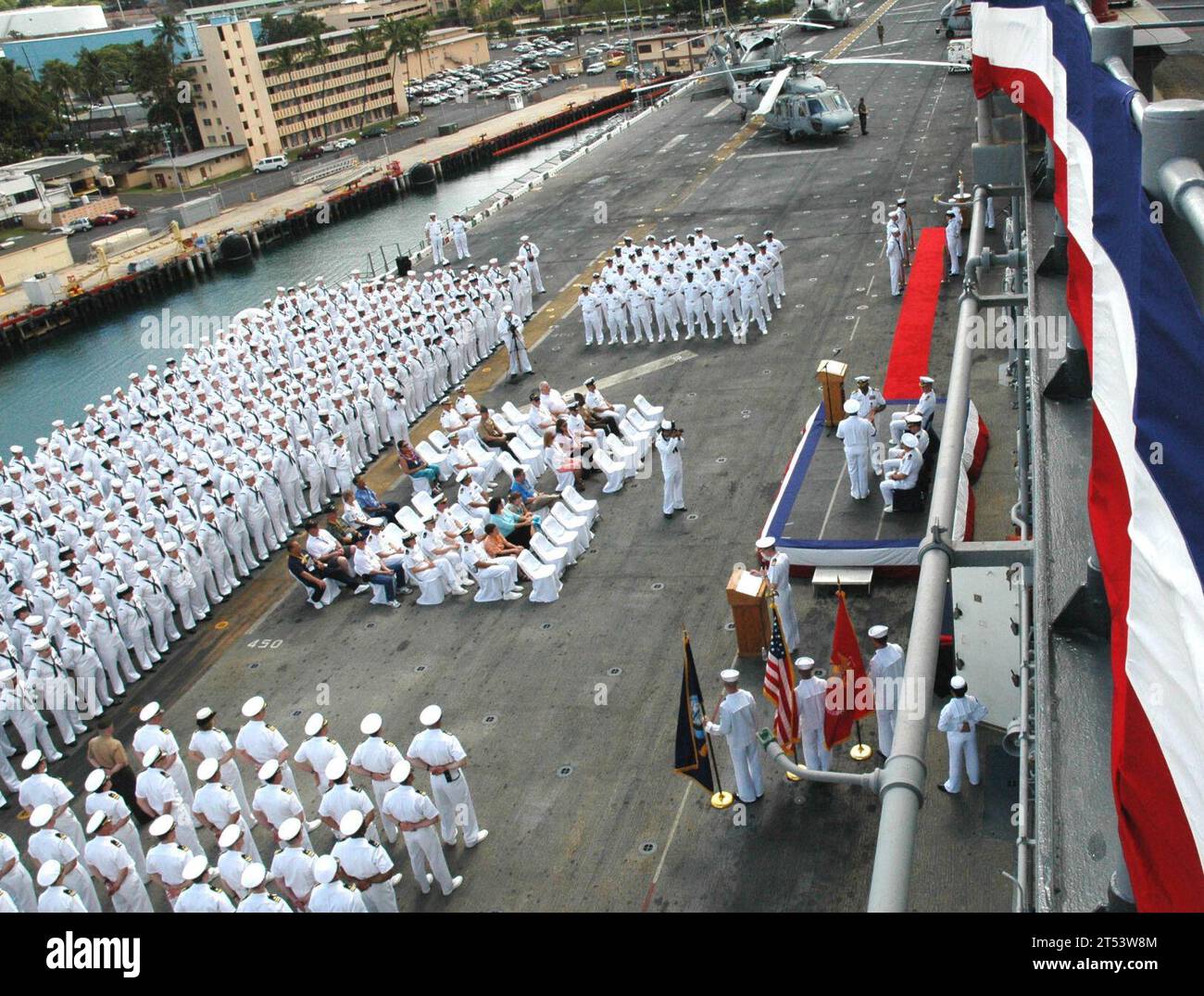 Change of Command, Sailors, USS Boxer Stock Photo - Alamy