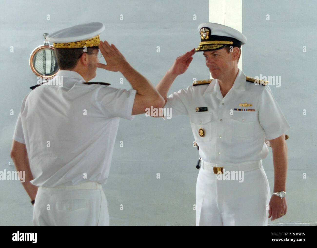 change of control ceremony, people salute Stock Photo - Alamy