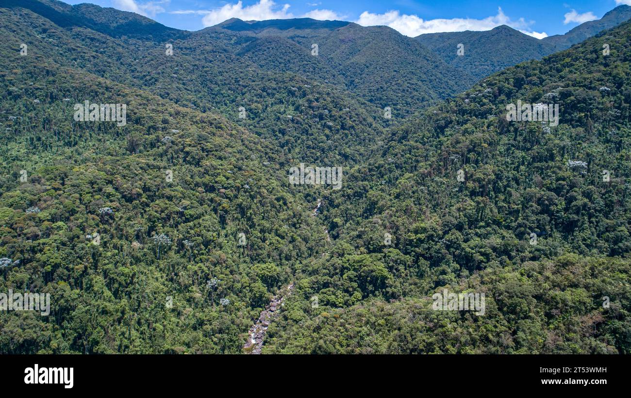 Aerial view to a valley in the Serra de mantiqueira (Mantiquiera ...