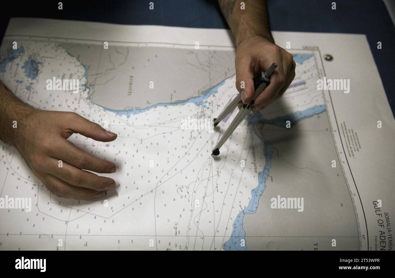 chart, navigation, navy, U.S. Navy, USS Nassau (LHA 4 Stock Photo - Alamy