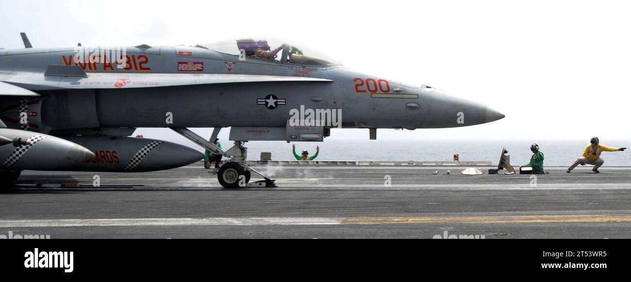 Checkerboards, F/A-18C Hornet, Launch, Marine Fighter Attack Squadron ...