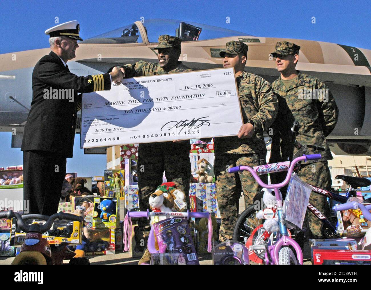 check, FRC Southwest, Holiday, Marine Corps, north island, Toys for ...