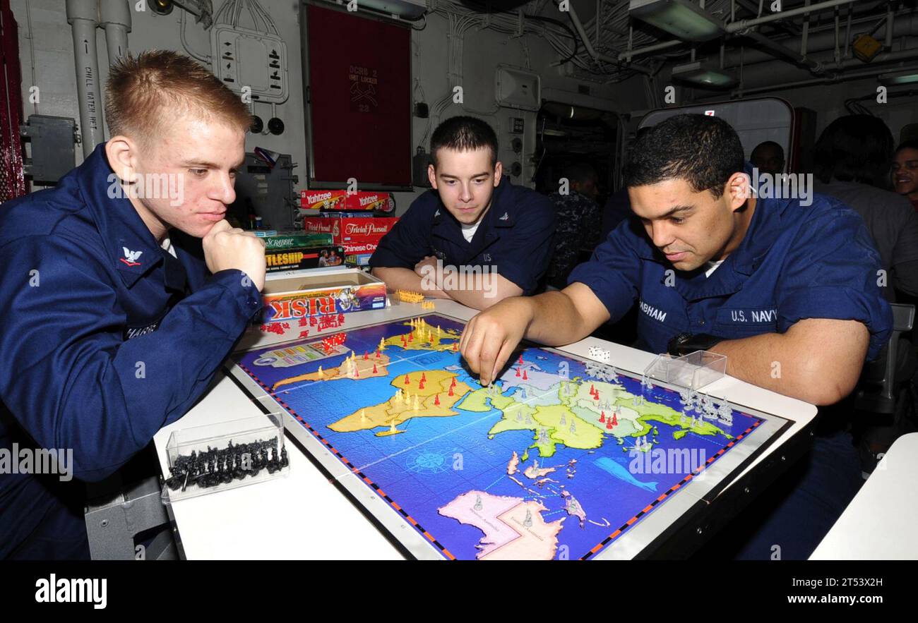 Chess, family style night, game, MWR, Sailor, U.S. Navy, USS George ...