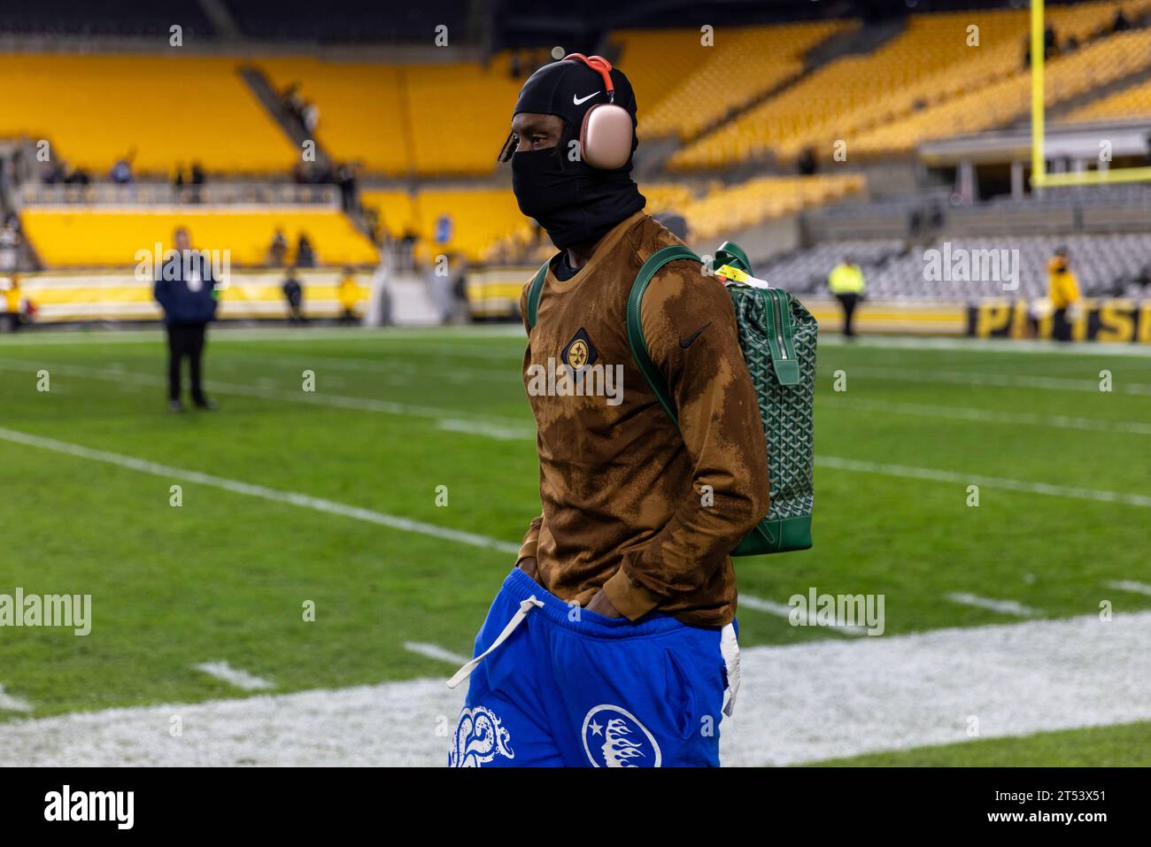Pittsburgh Steelers wide receiver George Pickens (14) walks off the ...