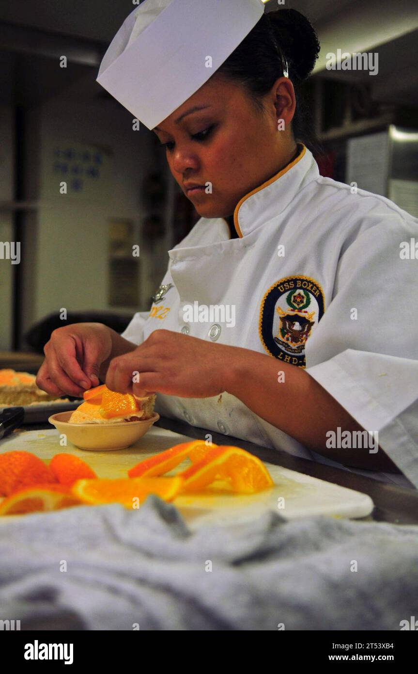 chief, cook, female, food, Fruit, Sailors, U.S. Navy Stock Photo - Alamy