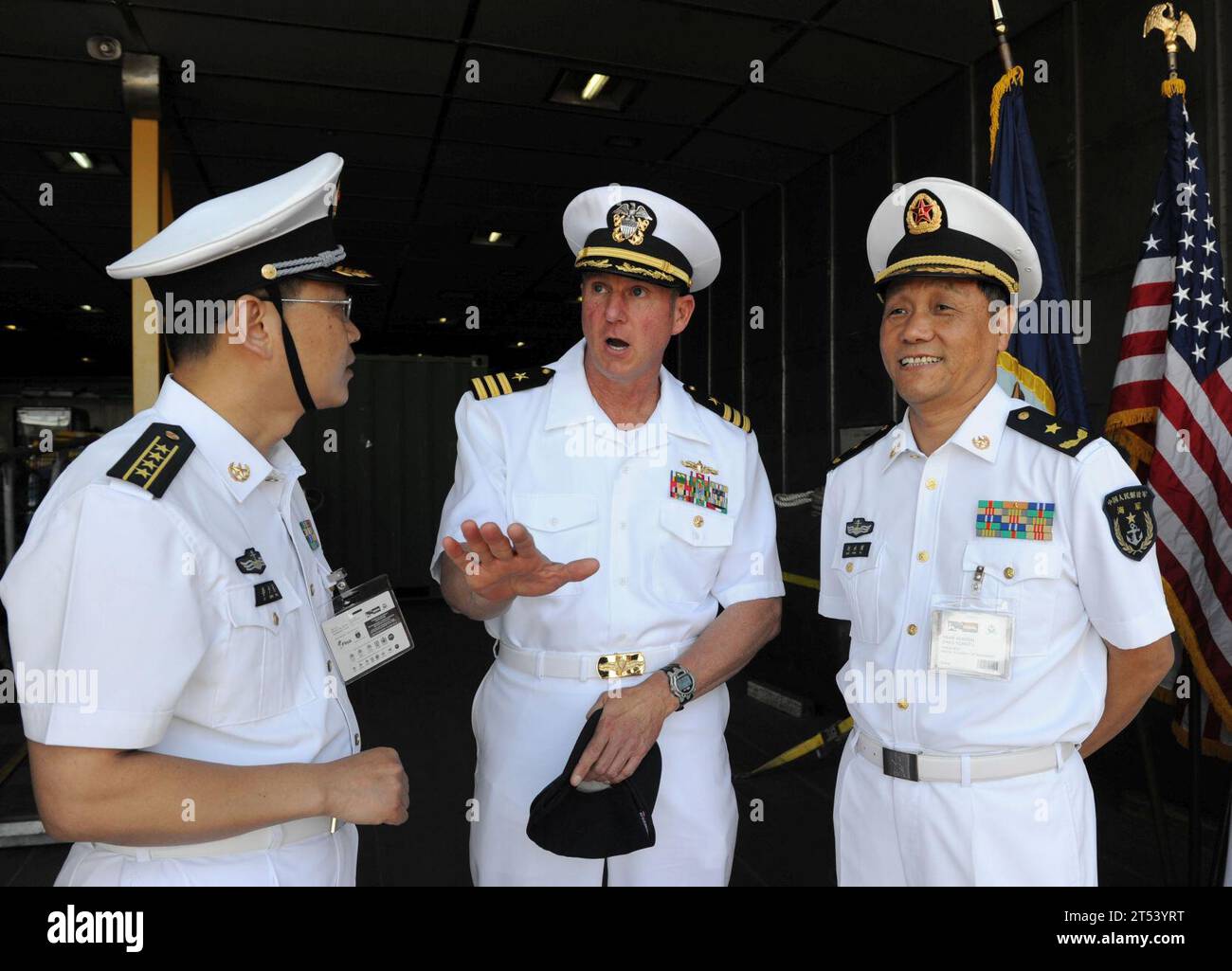 Chile, china, interpretor, People's Liberation Army Navy Rear Adm. Zhao ...