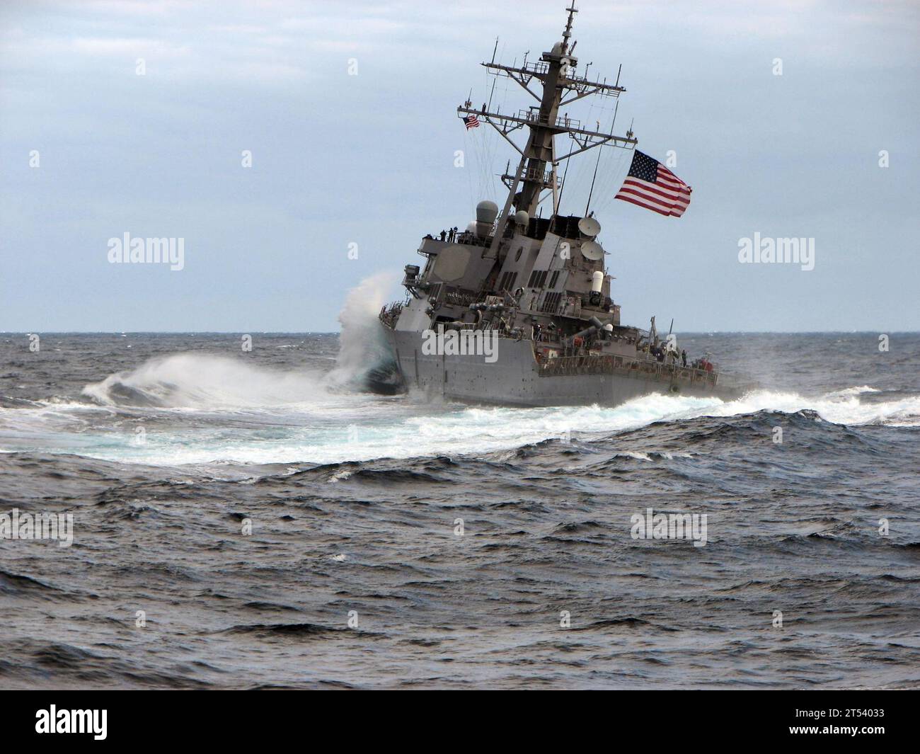 choppy seas, Flag, FOC'SLE, underway, waves Stock Photo - Alamy